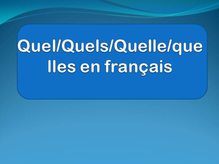Quel/Quels/Quelle/Quelles – Prof Hama